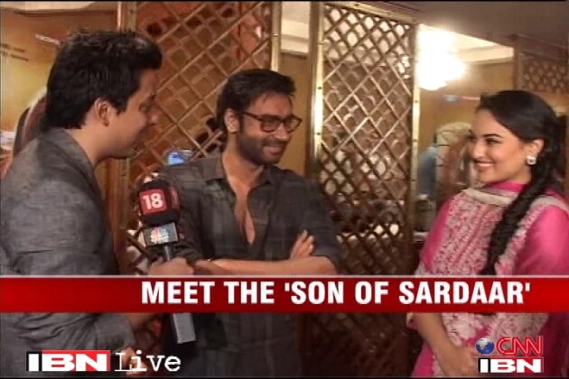 Ajay Devgn, Sonakshi Sinha promote 'Son Of Sardaar' in Delhi - News18