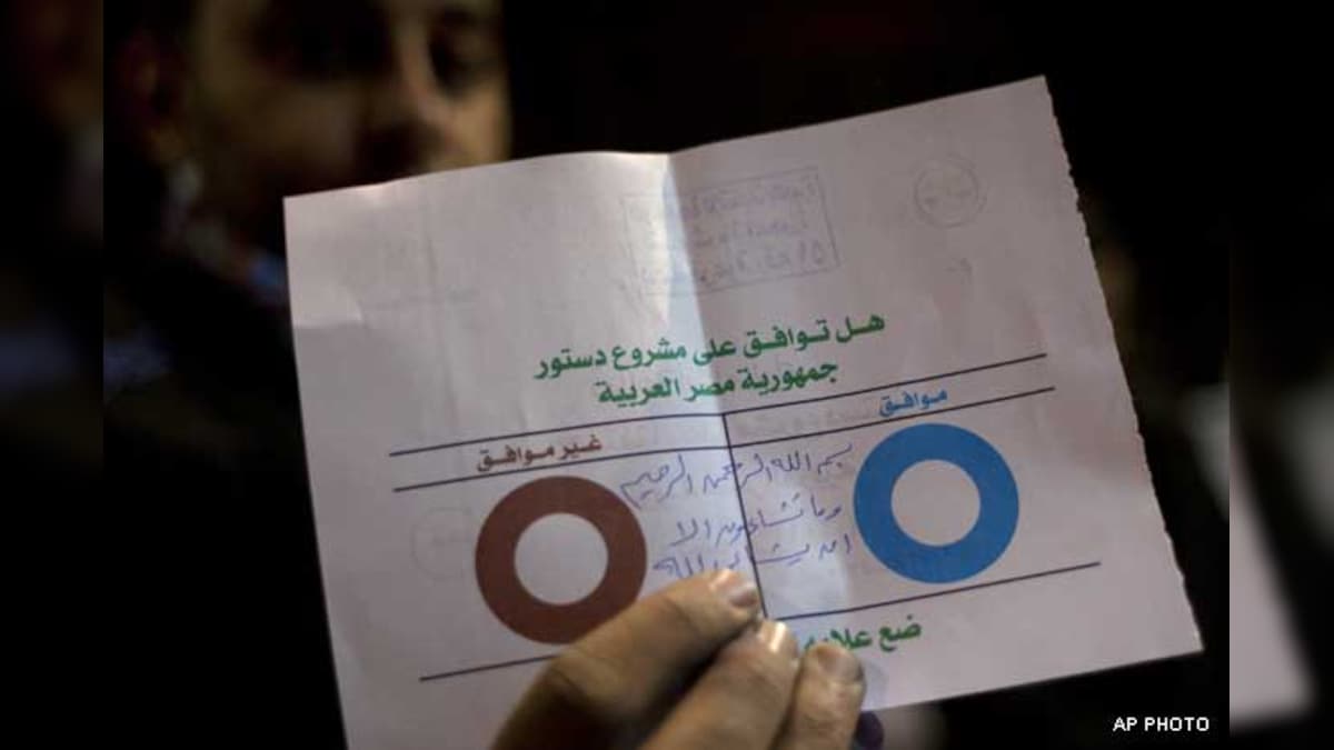 Egypt: Draft charter gets 'yes' majority in vote - News18