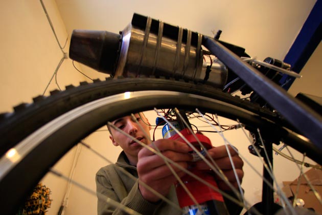 Jet engine powered bicycle