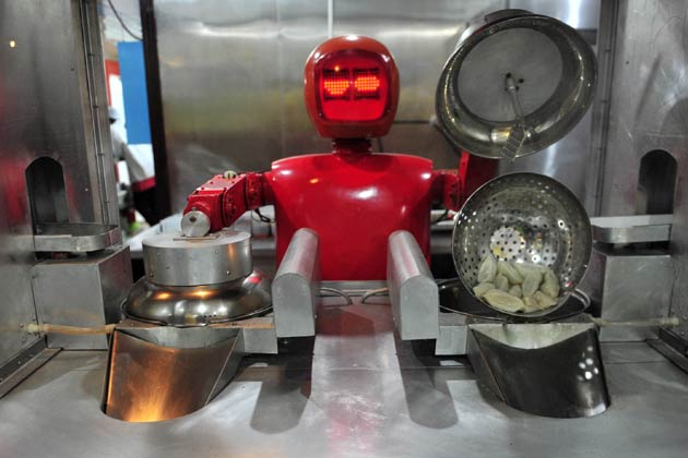 Restaurant run by Robots: An eating house where robots cook and serve food