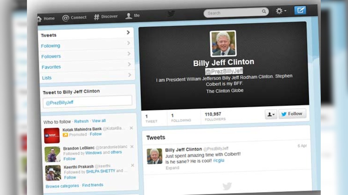 @PrezBillyJeff: Bill Clinton is now on Twitter