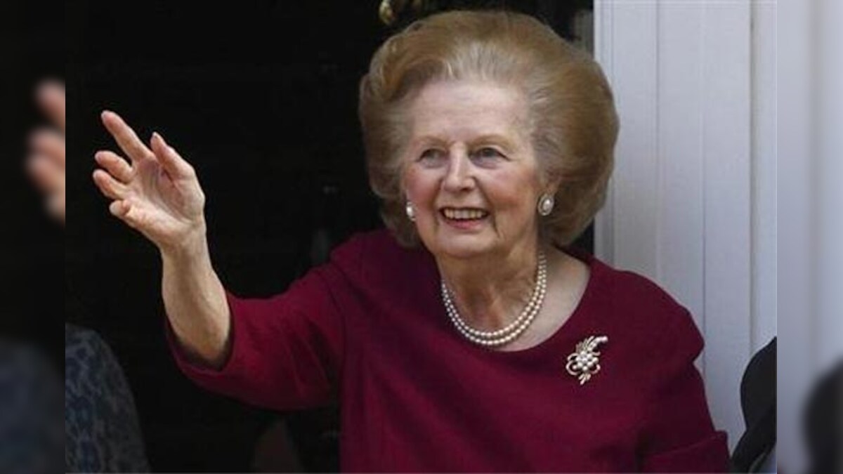 Margaret Thatcher makes final journey on a gun carriage