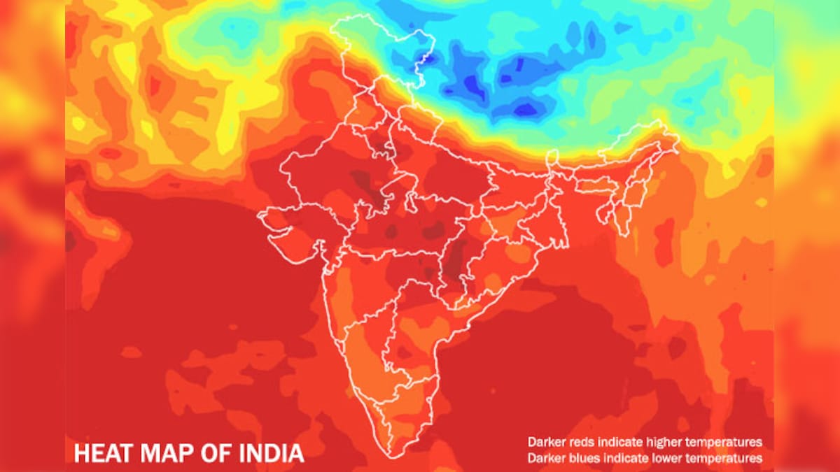 Scorching summer: Temperature map of India - News18