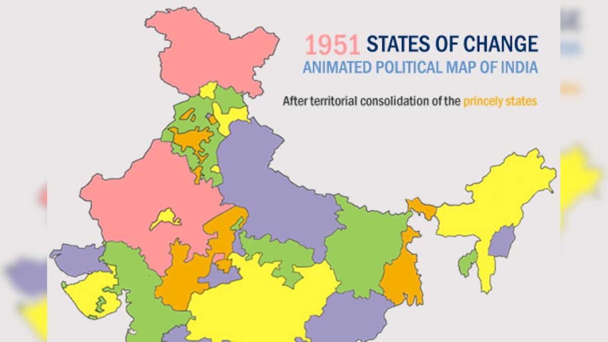 Changing states: An animated political map of the Republic of India ...
