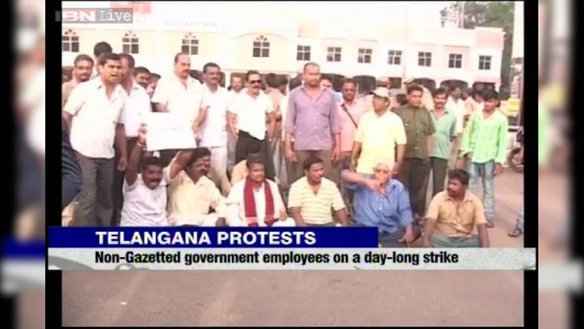AP: Govt employees from Seemandhra region protest against bifurcation ...