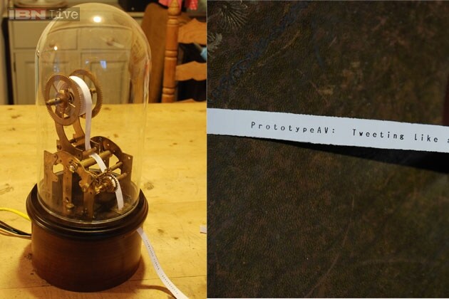 Now, a ticker-tape machine that prints tweets