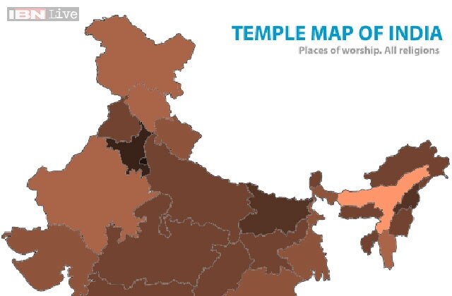 Temple map of India - News18