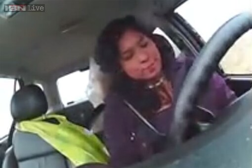 Caught on dashboard camera: Shocking video of a woman crashing her car ...