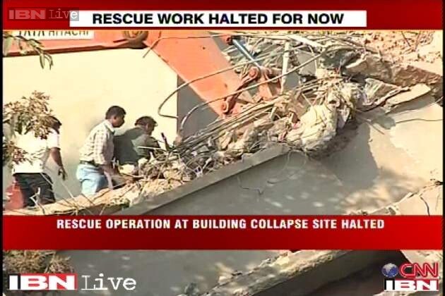 Goa building collapse: Rescue work halted, adjacent building tilting ...