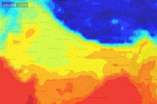 Cold wave: Temperature map of India