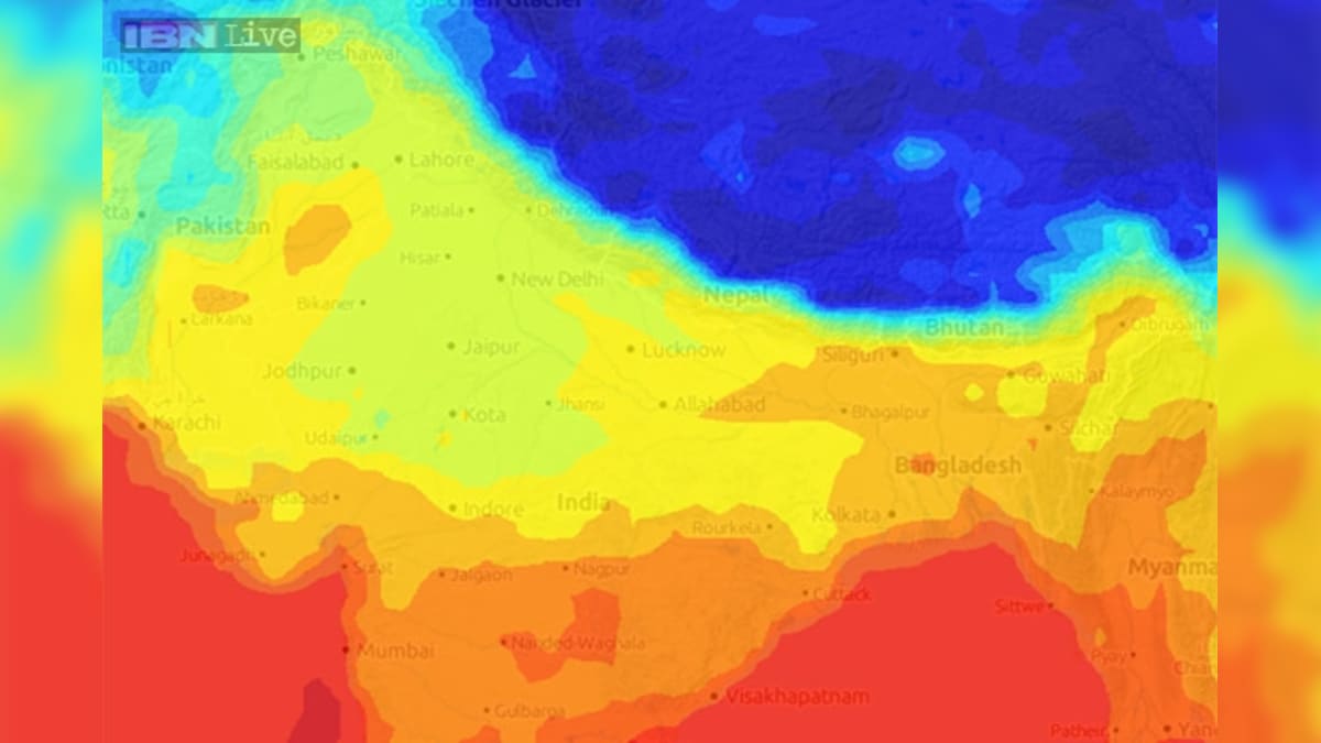 Cold wave: Temperature map of India - News18