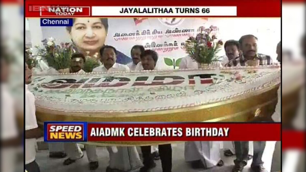 See the massive Parliament cake Tamil Nadu Chief Minister J ...