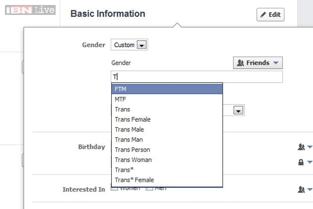 Facebook adds 56 new gender options in new profile feature - News18