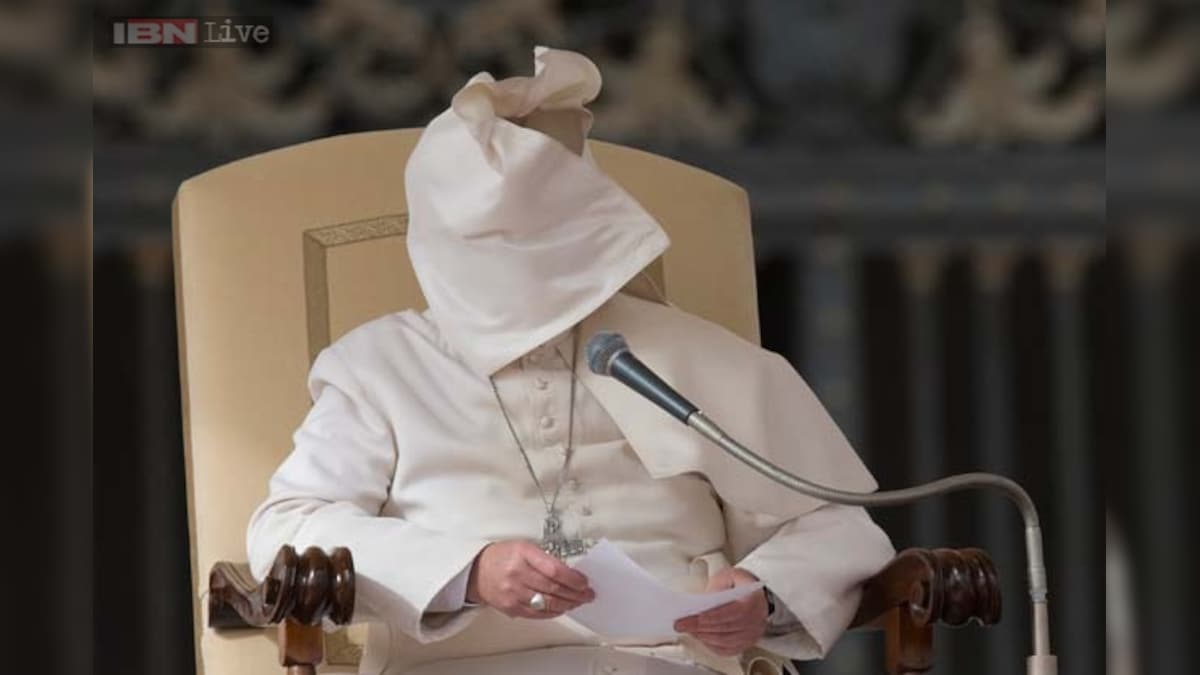 What sorcery is this? Adorable photos of the Pope struggling to keep ...