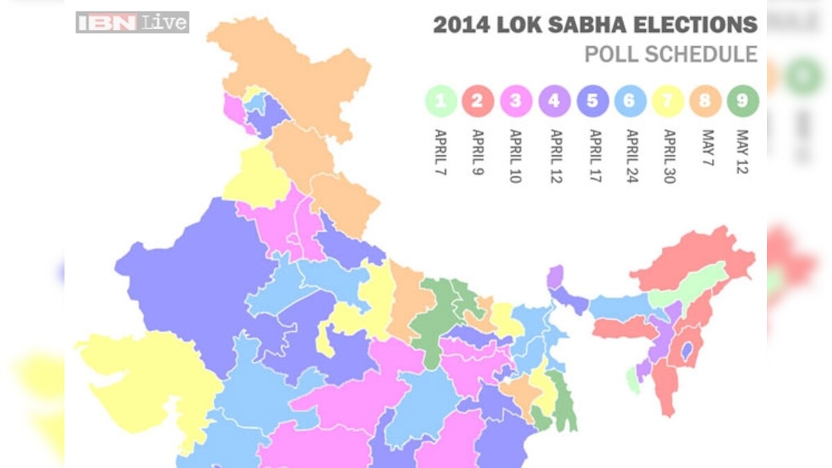 2014 Lok Sabha elections: Interactive map and poll schedule - News18
