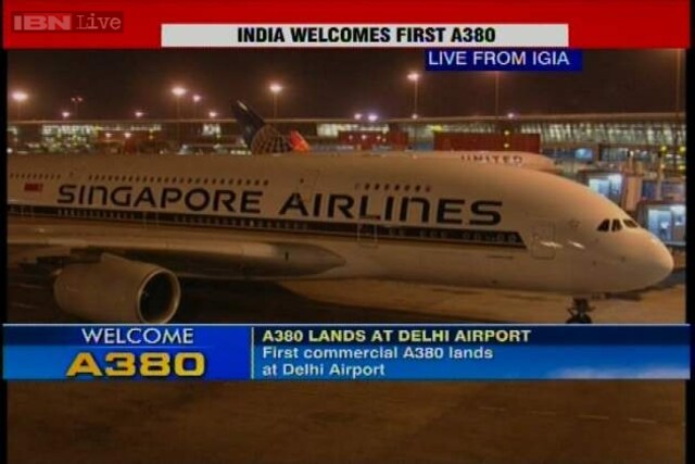 Snapshot: First commercial super jumbo A380 flight lands at Delhi's IGI ...