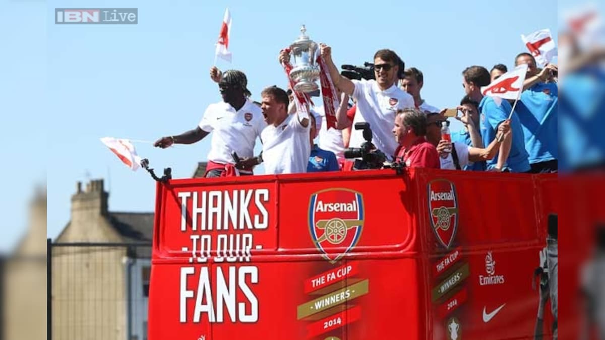 Arsenal celebrate FA Cup win with trophy parade - News18