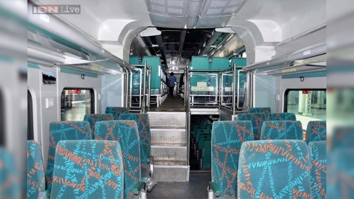 Snapshot: Inside the double-decker coach of the superfast express train ...