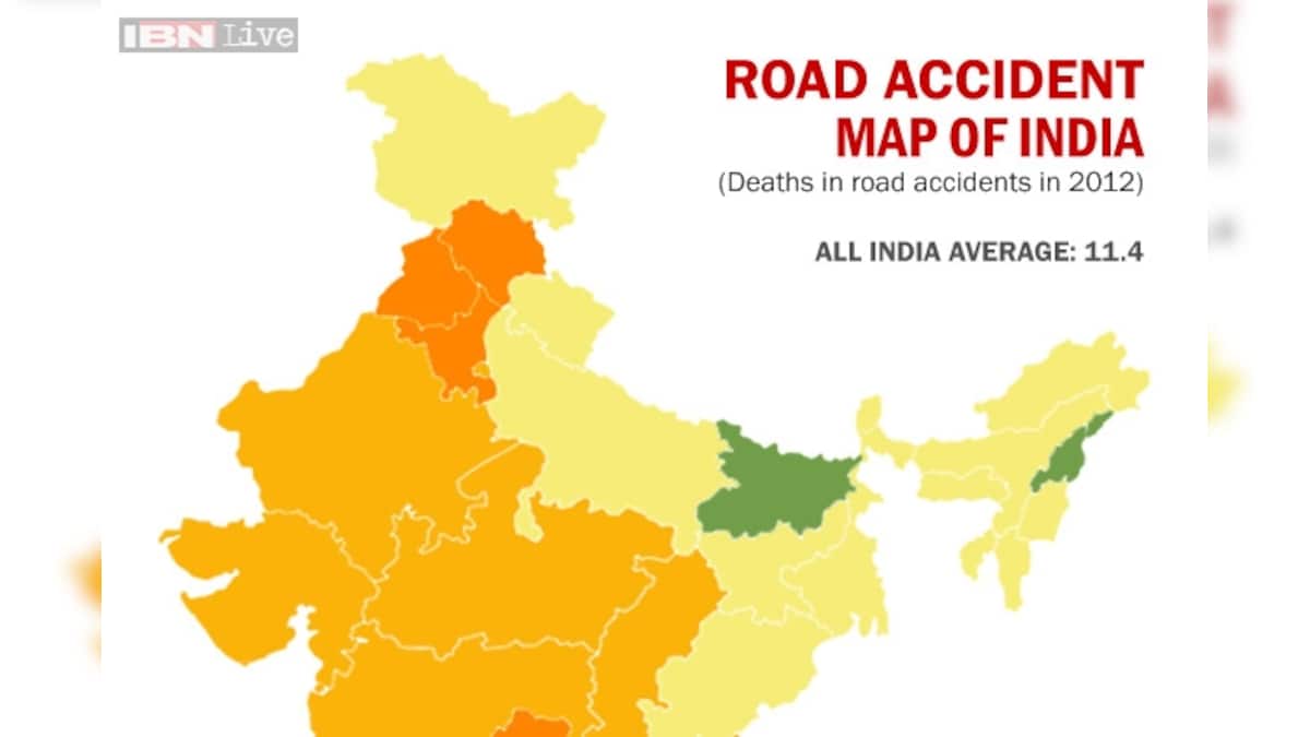 Road accident map of India - News18
