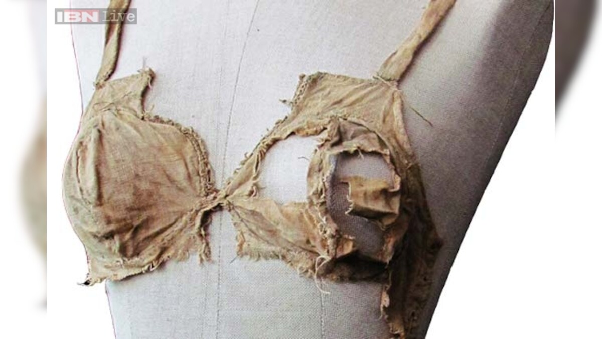 A pair of socks from 400 BC and a linen bra that dates back to 1390 AD ...