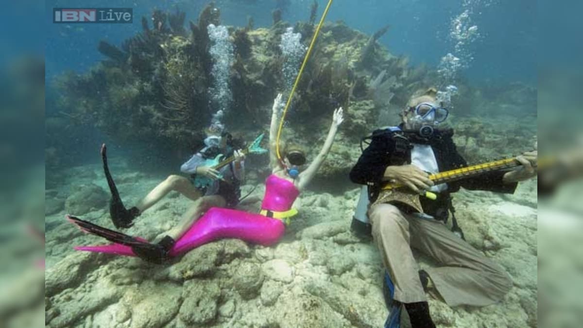 Have you heard of an underwater concert? 500 divers and snorkelers ...