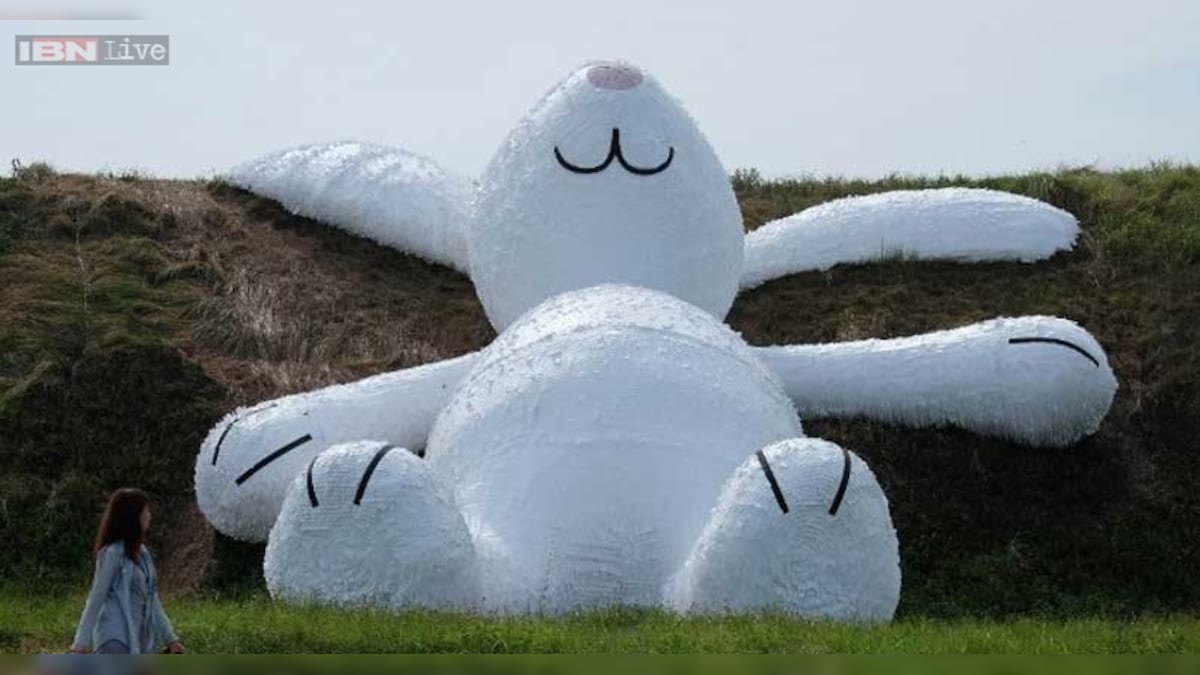 Dutch artist creates an 82.5 feet tall rabbit at Taiwan's Mid-Autumn ...
