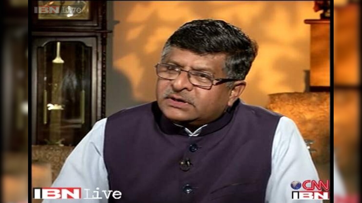 Ravi Shankar Prasad pitches for self regulation by media - News18