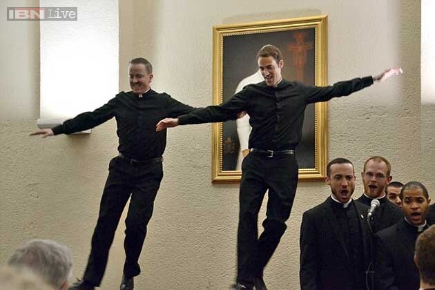 Watch: A video of a pair of dueling, dancing American priests goes ...
