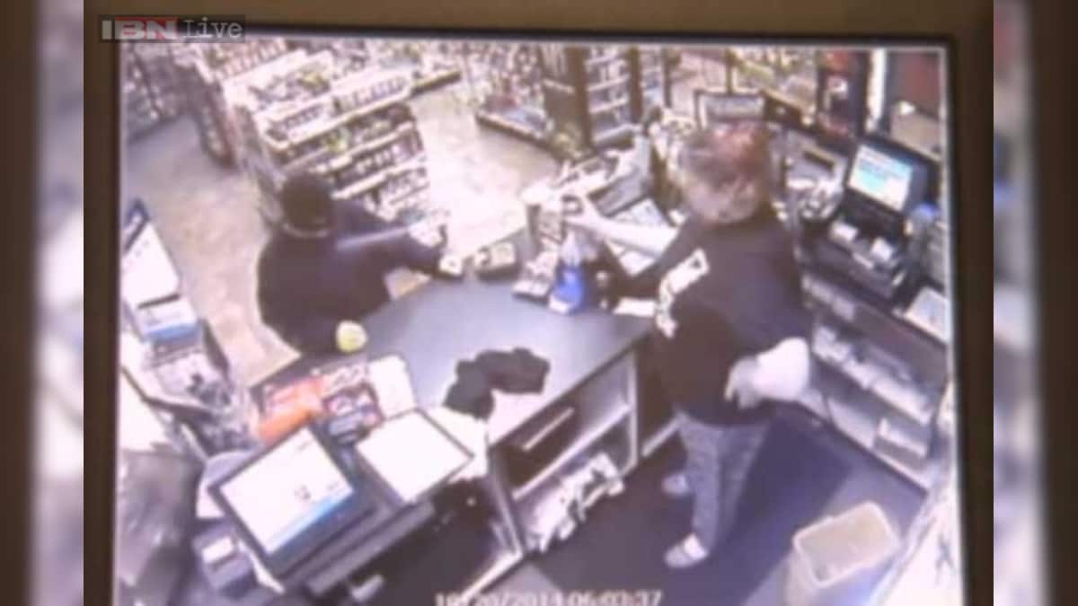 Store clerk tells a would-be bandit to bug off by spraying the suspect ...