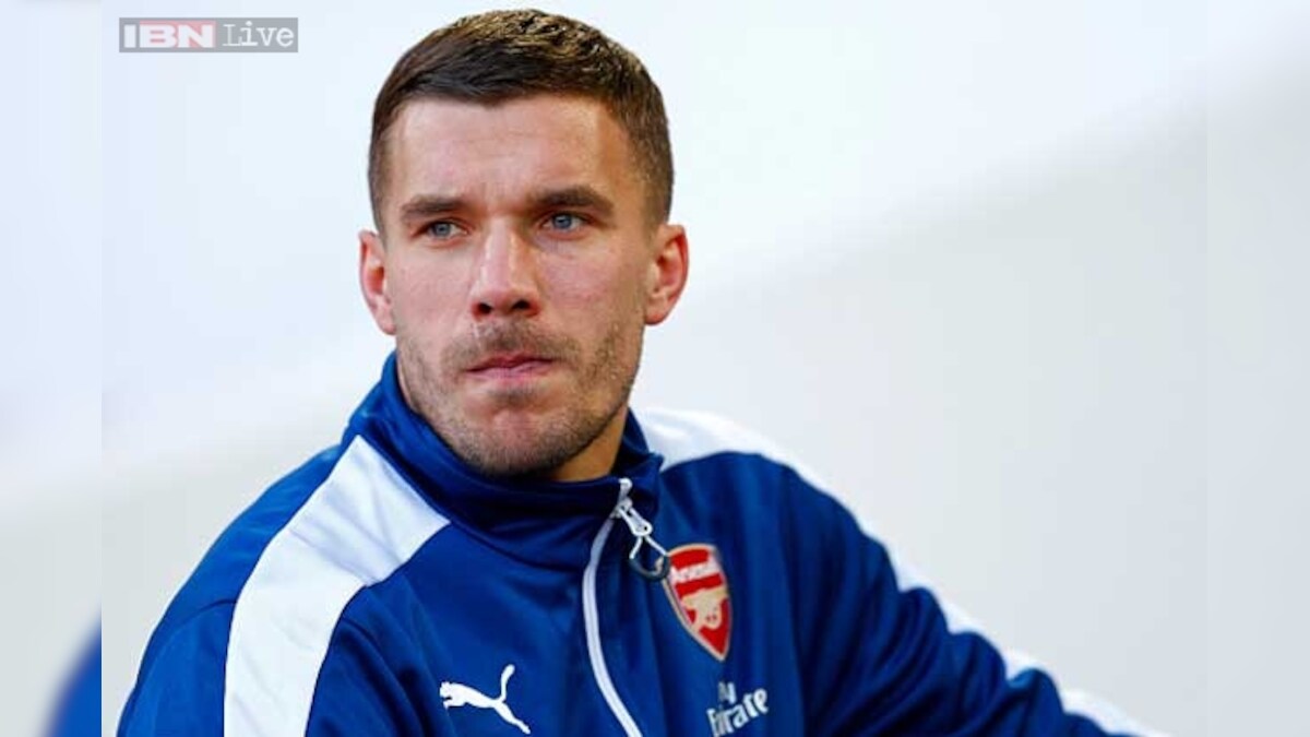 Lukas Podolski meets Inter Milan's boss and says goodbye to Arsenal