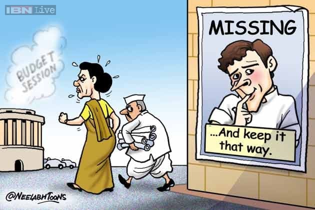 Cartoon of the day: Rahul Gandhi skips Budget session - News18