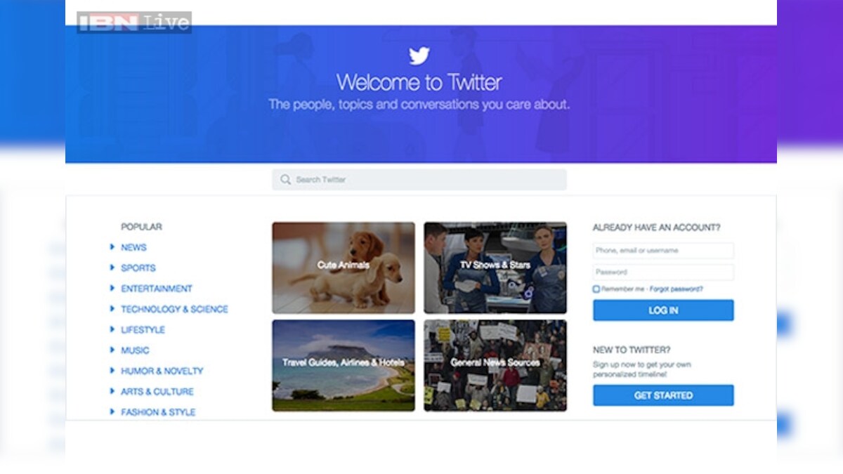Sneak peek: Twitter's new home page for logged-out users - News18