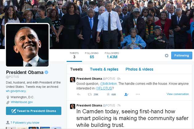 After six years, Barack Obama finally gets his own Twitter account