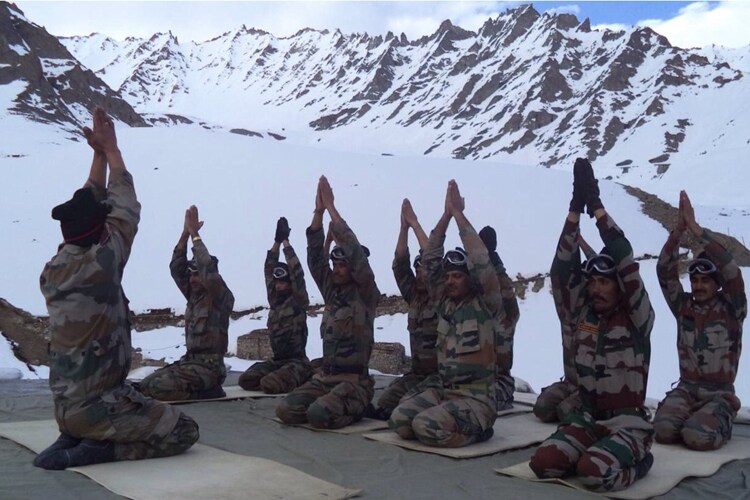 In pics: Indian Army personnel practice yoga ahead of International ...
