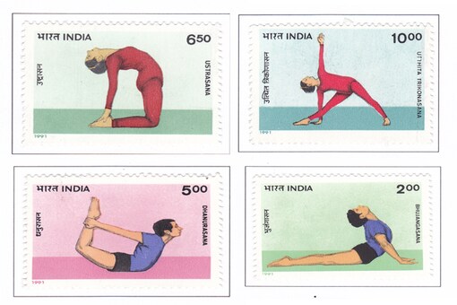 Yoga stamps issued by postal department forgotten - News18