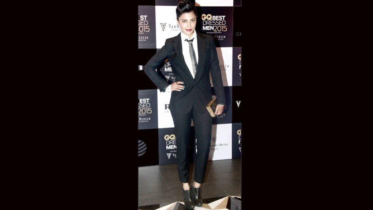 Look of the day: Shruti Haasan looks stylish and sassy in a Diesel suit