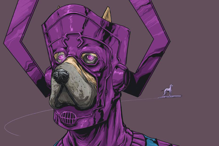 This artist creates really adorable 'dog' versions of Marvel Comics ...