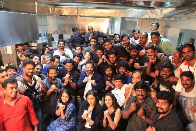 Behind the scenes photos from Kamal Haasan's latest film 'Thoongavanam ...