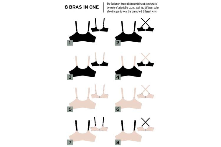 Hi-tech 8-in-1 reversible bra offers function and style for women with ...