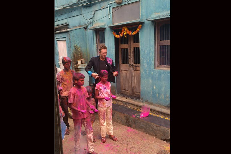 Coldplay celebrates Holi in Mumbai while filming their new music video