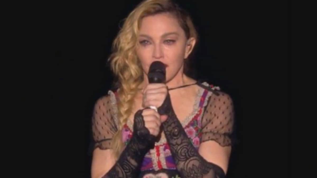 Madonna cries onstage as she pays tribute to Paris victims - News18