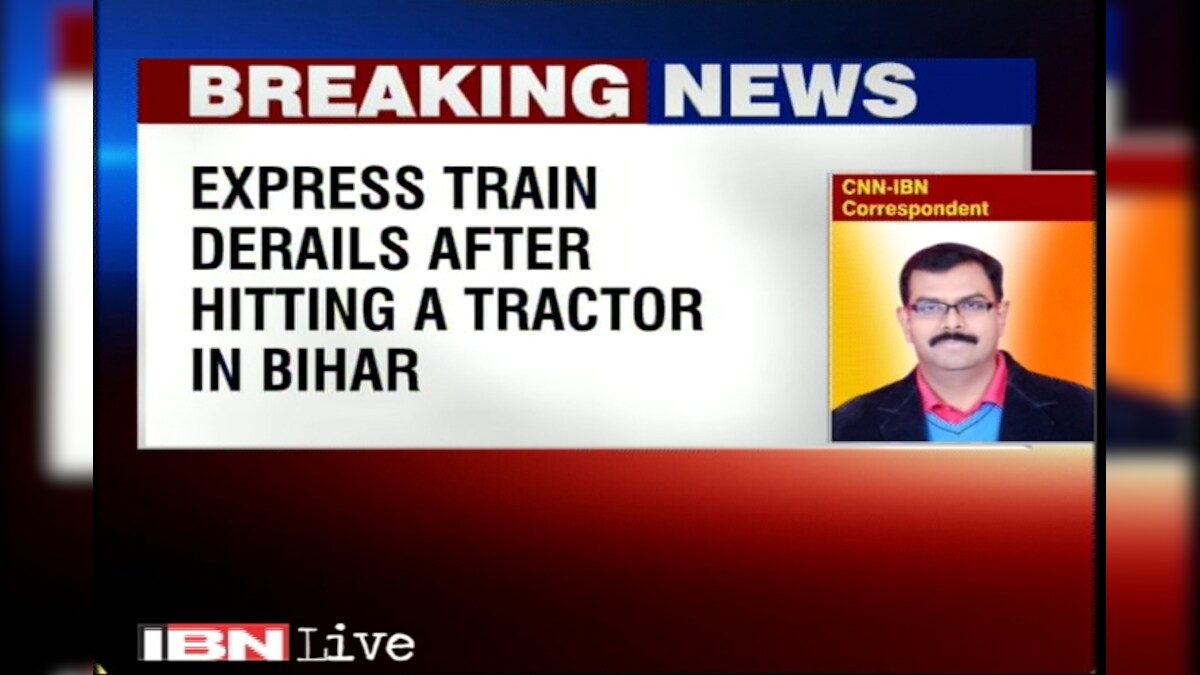 Express train derails in Bihar after hitting a truck - News18
