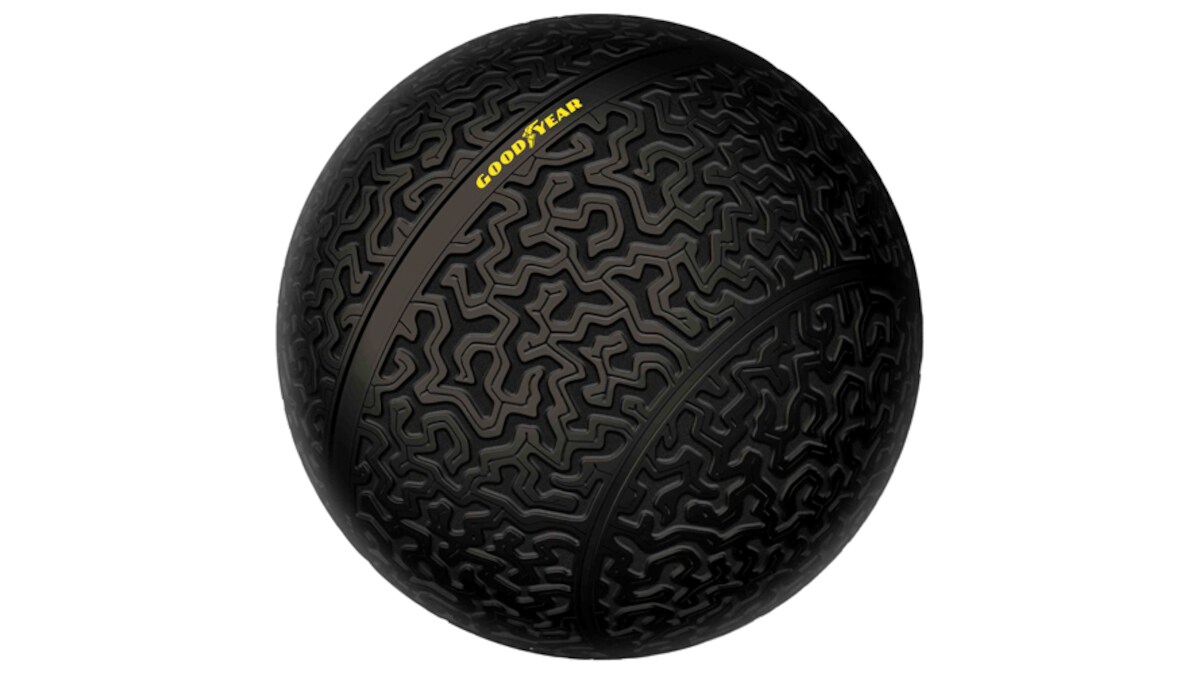 Goodyear shows off 3D-printed spherical tyre for autonomous vehicles