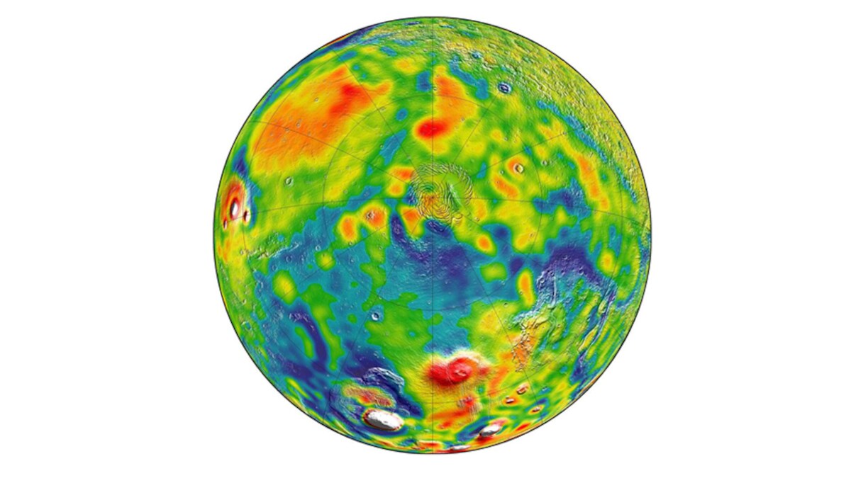 New Mars gravity map reveals best view yet of the planet's hidden interiors
