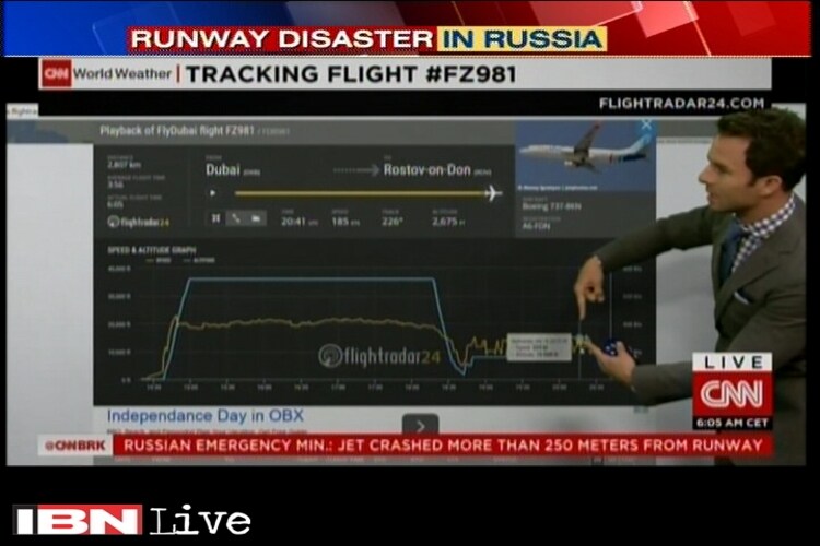 CNN tracks flight FZ981 which crashed in Russia - News18