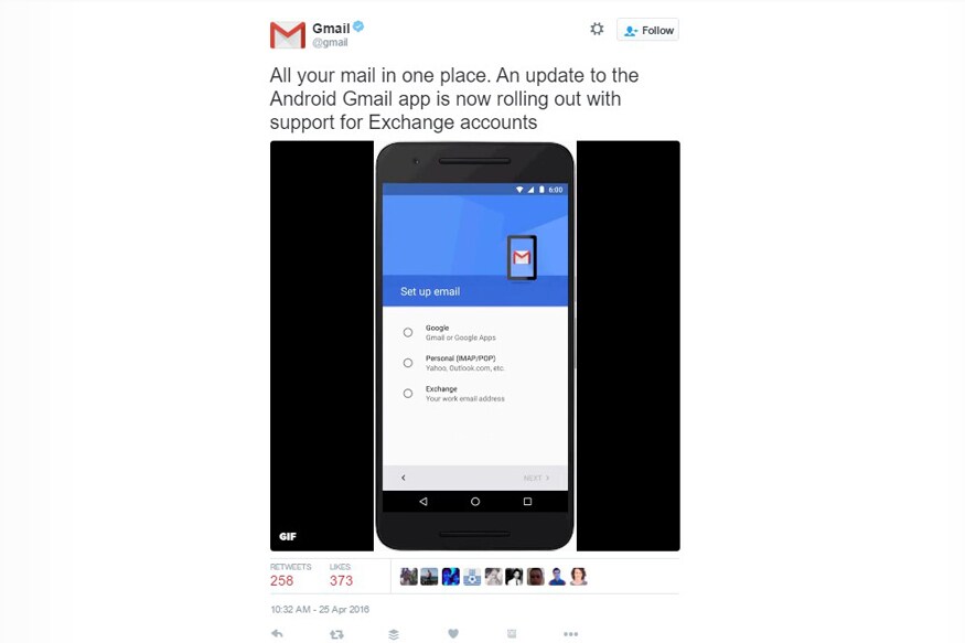 Google Finally Adds Microsoft Exchange Support to Gmail App