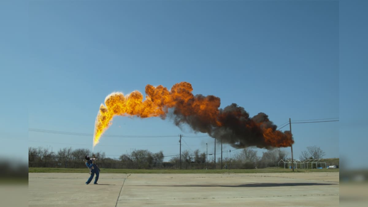 This slow motion video of a flamethrower in action is just glorious