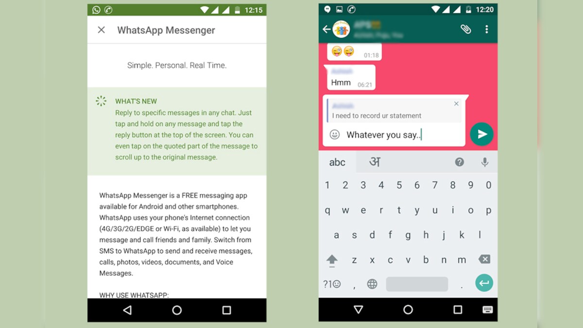WhatsApp Now Lets You Quote Messages in Group Chats - News18