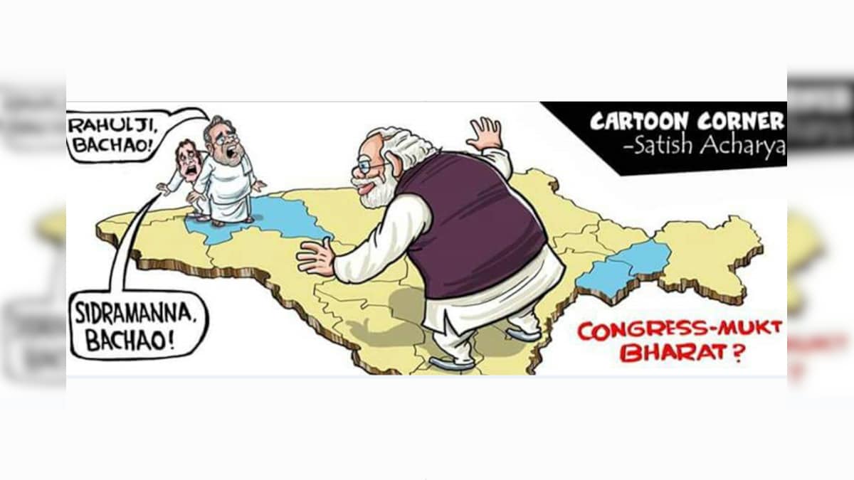 Cartoon of Rahul Hiding From Modi Removed by Karnataka Municipality ...