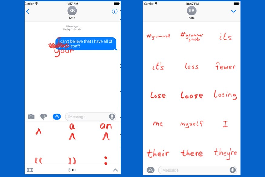 This Sticker Pack Lets You Correct Grammatical Mistakes in Texts